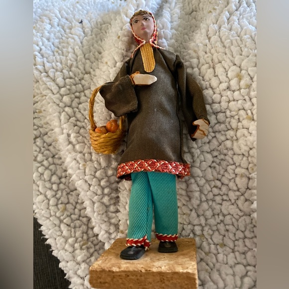 SABRA | Other | Vtg Handmade Sabra Israel Doll Jewish Woman With Basket ...